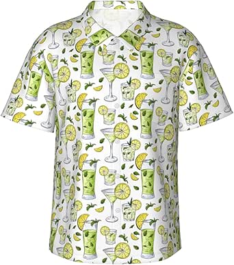 Amazon.com: EdNeY Unisex Casual Short Sleeve Button-Down Hawaiian ...