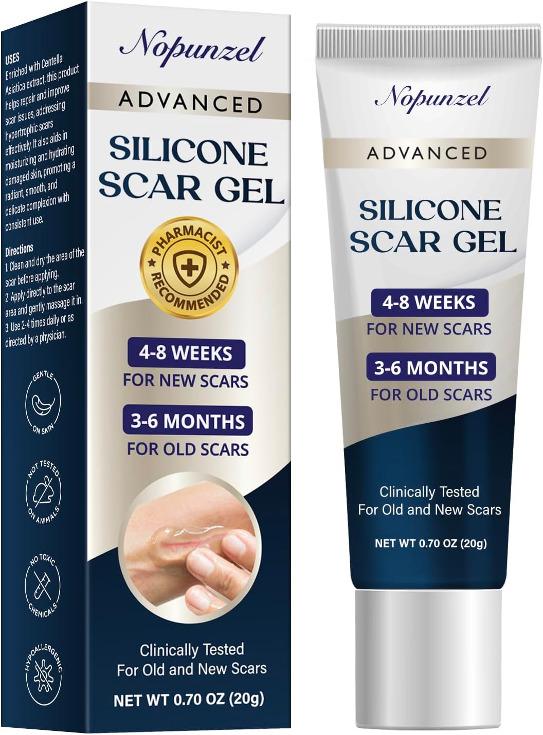 Amazon.com : 100% Silicone Scar Gel Scar Cream - Advanced Scar Gel for ...