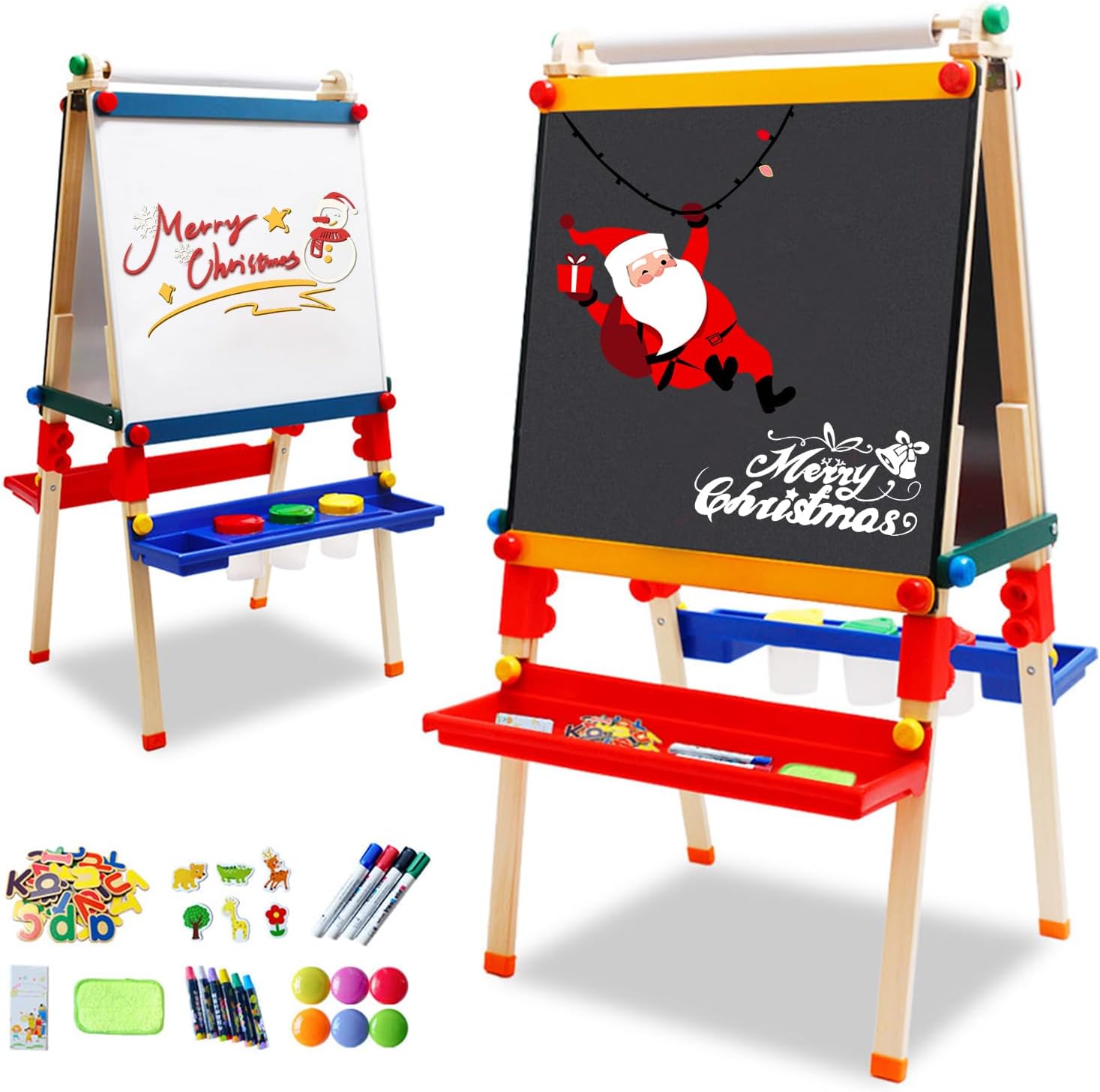 Amazon.com: Yosamy Art Easel for Kids Standing Art Easel with Paper ...