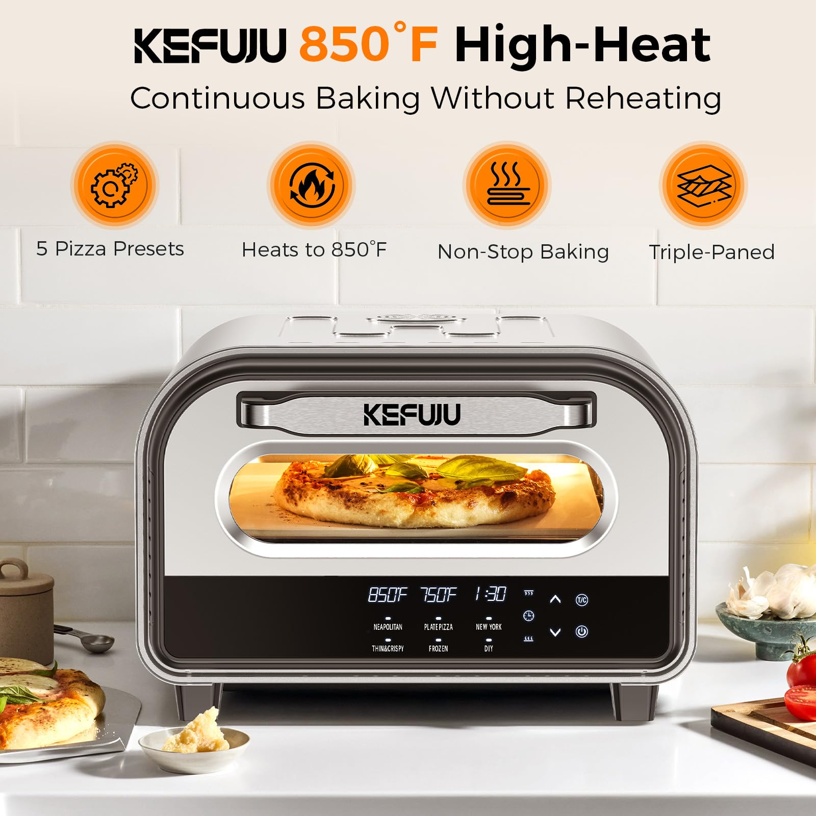 Indoor Pizza Oven Review: Fast 12" Pizzas in 90s at 850°F with Preset ...