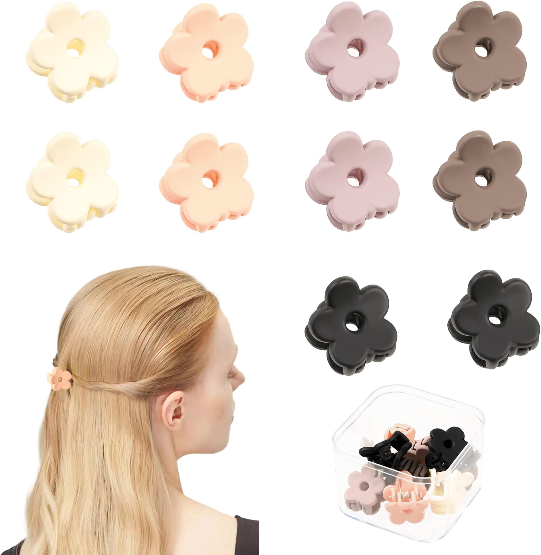 Amazon.com : Small Claw Hair Clips for Women Girls - Mini Hair Clips ...