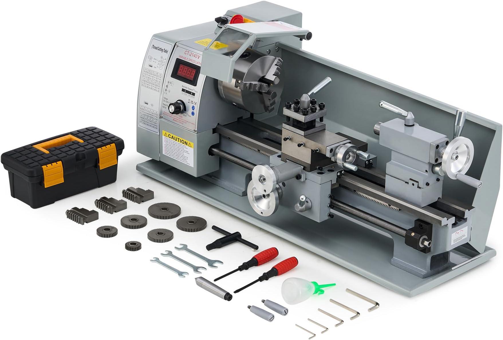 PROXXON Feindrehmaschine FD 150/E, präzise Drehbank mit 2-stufigem ...