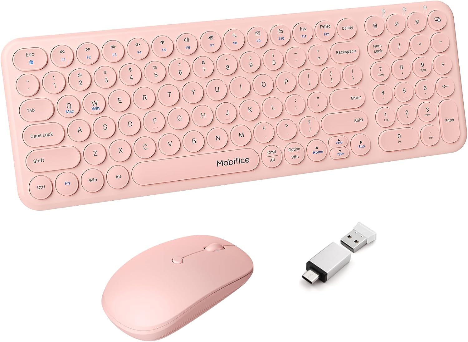 MOBIFICE Wireless Keyboard and Mouse Combo 2.4GHz USB Ultra-Thin ...