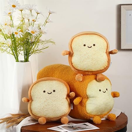 Amazon.com: Goylmc Toast Bread Plush Pillow, Bread Stuffed Pillow,Food ...