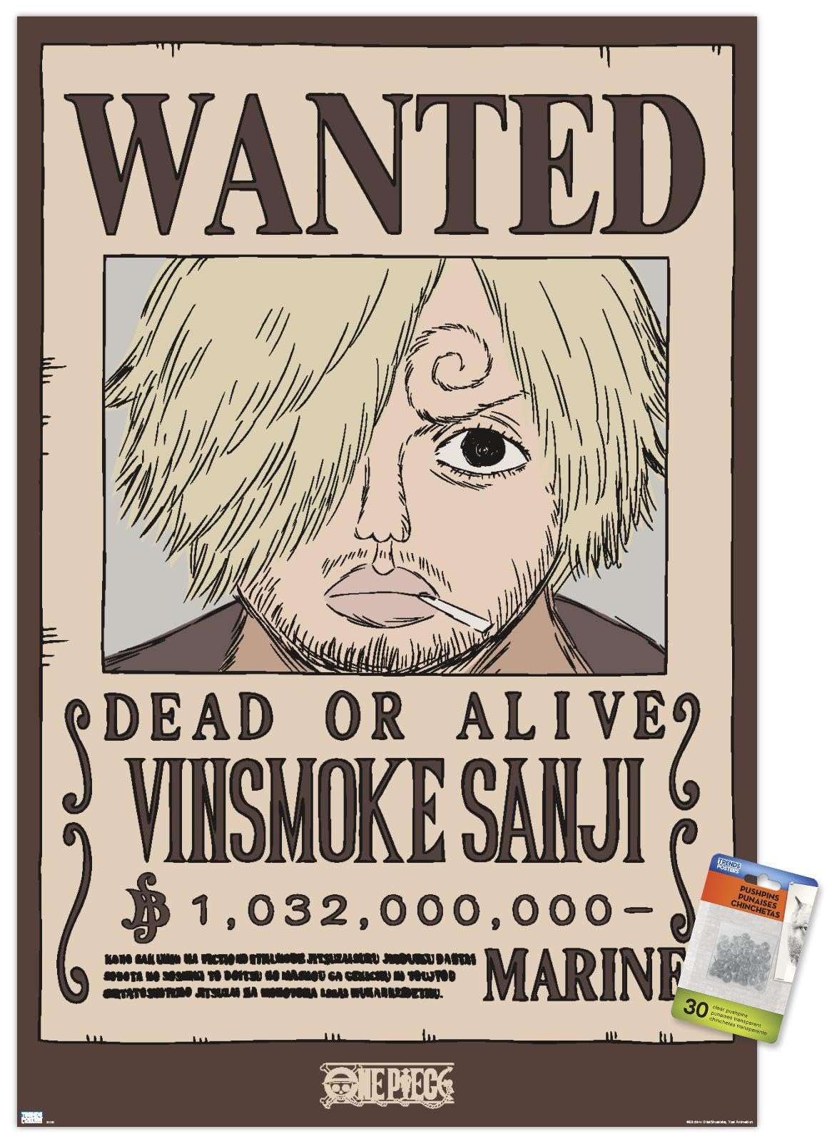 Amazon.com: Trends International One Piece - Vinsmoke Sanji Wanted ...