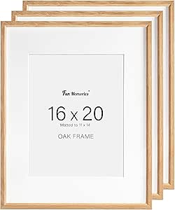 Amazon.com - Fun Memories 16x20 Picture Frames - 16x20 Oak Wood Frames ...
