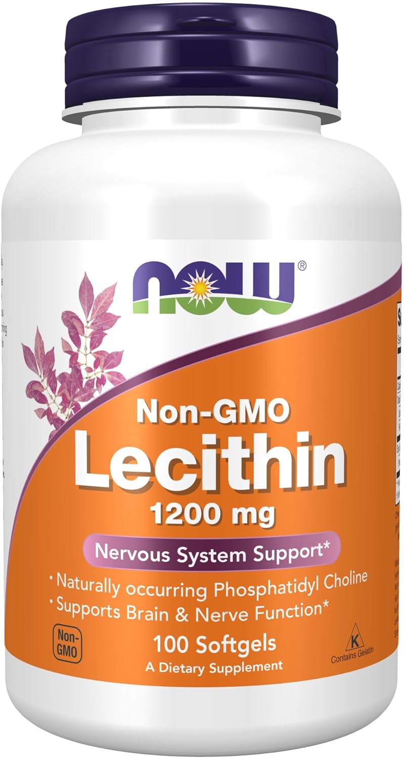 NOW Lecithin Food Supplements - 1200mg, 100 Softgels : Buy Online at ...