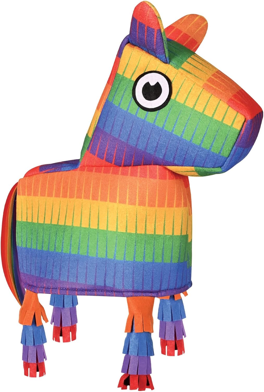 Amazon.com: Beistle Fabric Piñata Hat with Rainbow Stripes- Plush ...