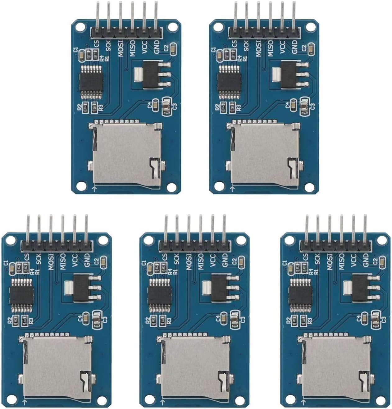 Hutomwua Micro SD TF Card Adater Reader Module,SDHC Mini TF Card Adapter Reader Module,6Pin SPI ...