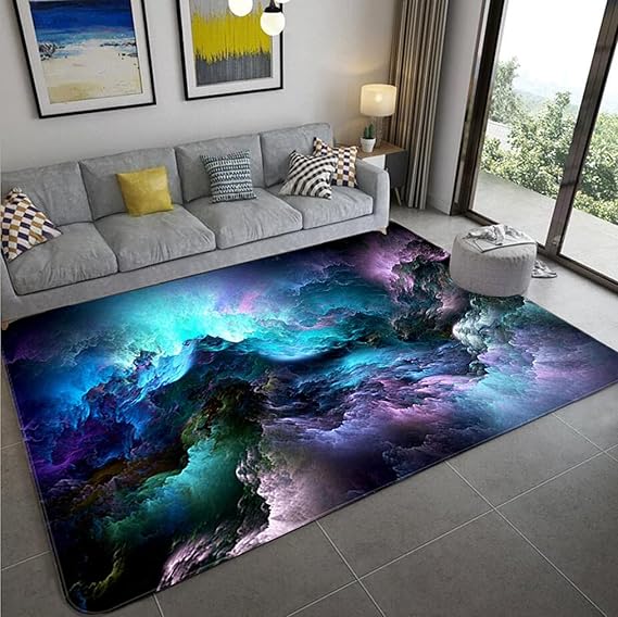 Amazon.com: Galaxy Rug Bedroom Living Room Kitchen Area Rugs Nebula ...