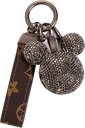 ‌Jekvil Handmade Mouse Leather Keychain with Rhinestones - Elegant ...