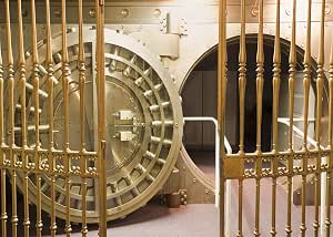 Amazon.com : BELECO 5x3ft Fabric Bank Vault Door Backdrop Old Bank Safe ...