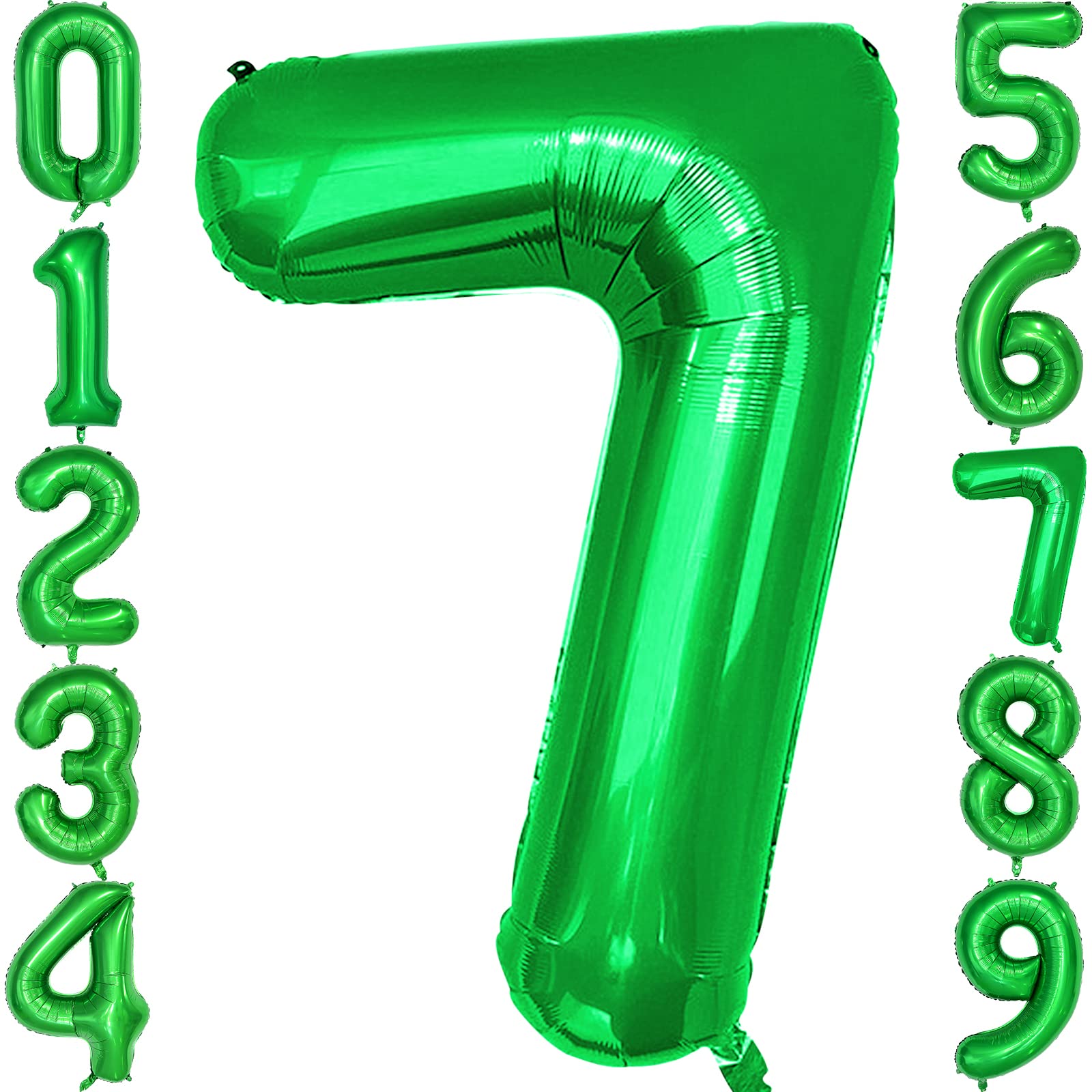 Giant Dark Green Balloon Number 7,40 Inch Dark Green 7th Mylar Foil ...