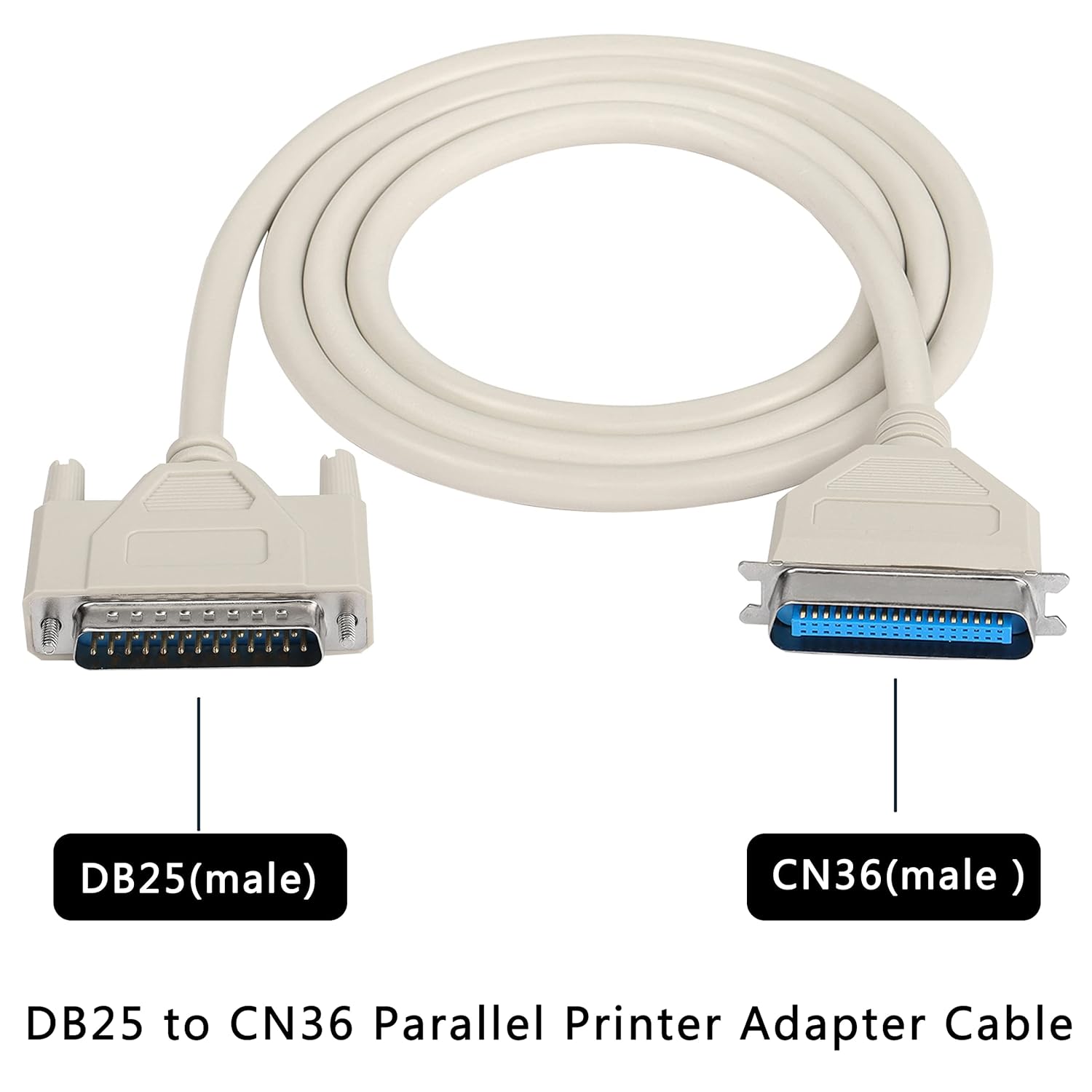 DB25 to CN36 Parallel Printer Cable, DB25 25 Pin Male to CN36 ...