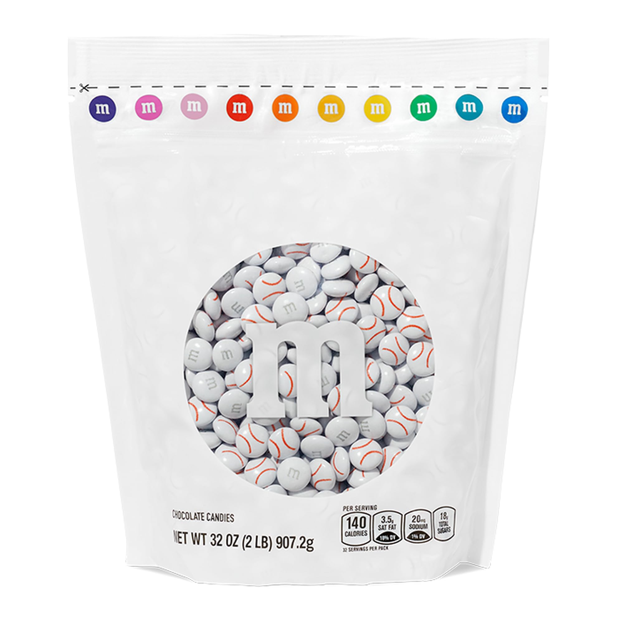 Amazon.com: M&M’S Baseball Milk Chocolate Candies, 2 lbs Bulk – For ...