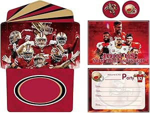 Amazon.com : BAIDYAS 16Pcs Sets of 49ers Birthday invitation with ...
