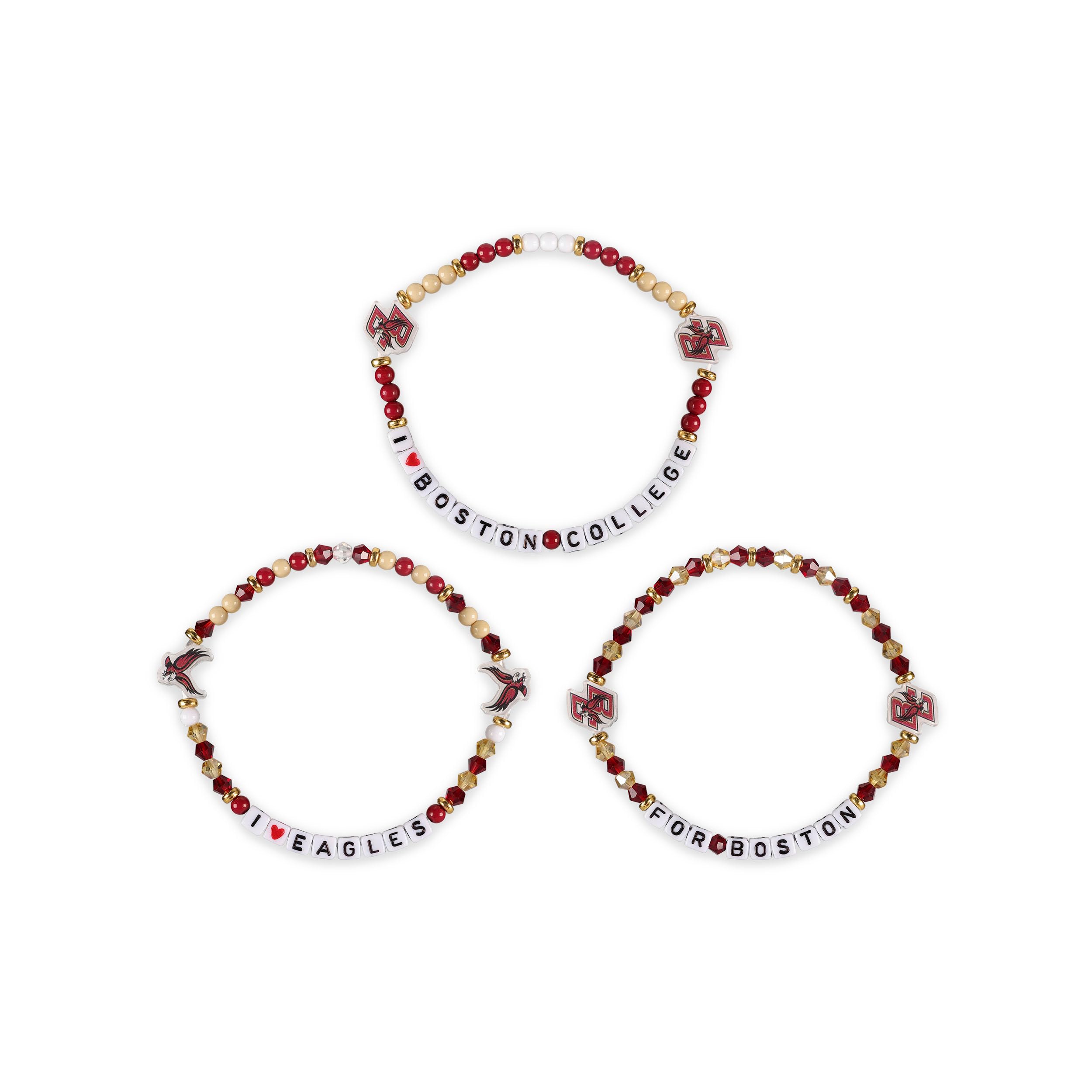 Snapklik.com : Boston College Eagles NCAA 3 Pack Team Friendship Bracelet