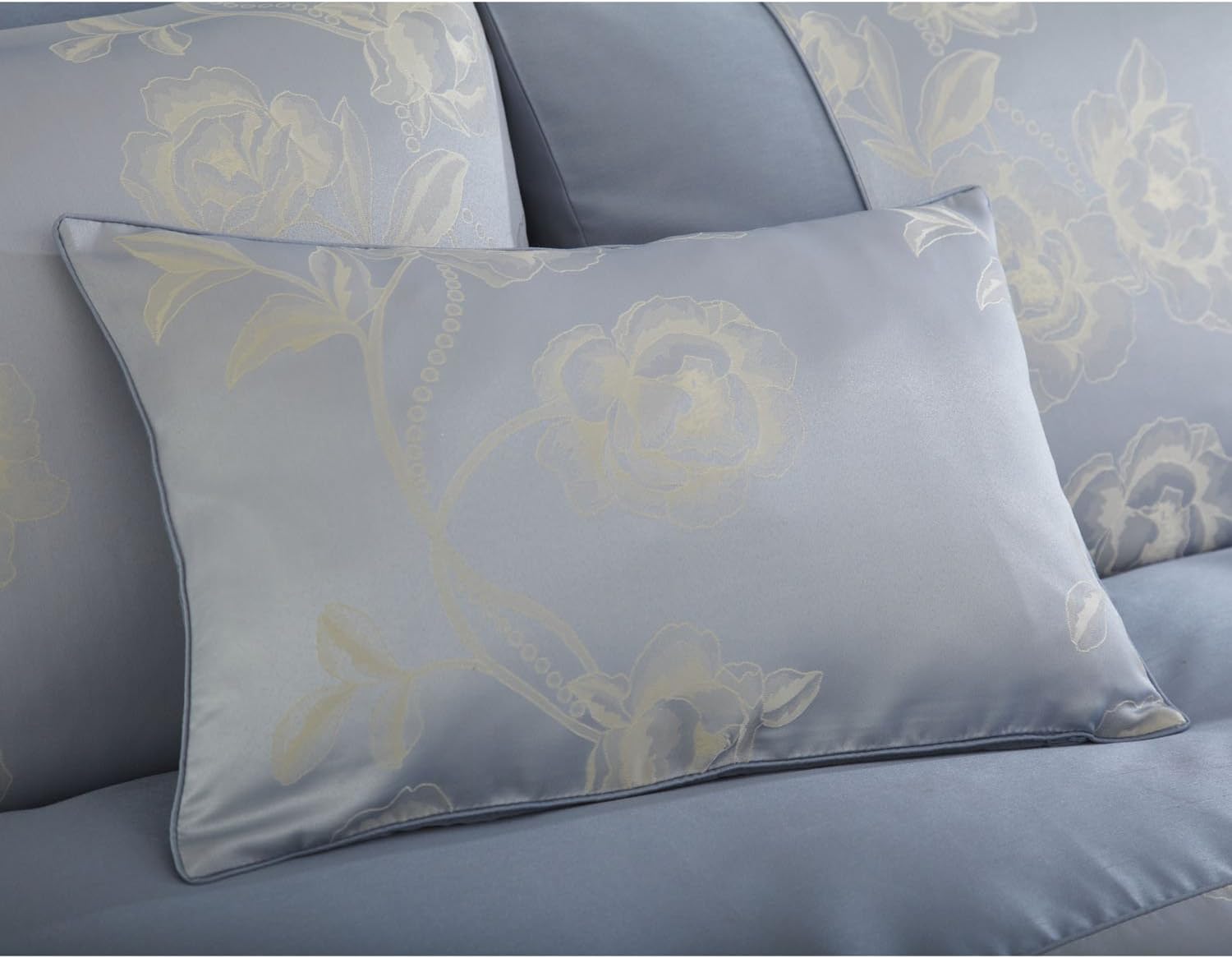 Amazon.com: Charlotte Thomas Antonia Bed Cushion Cover in Powder Blue ...