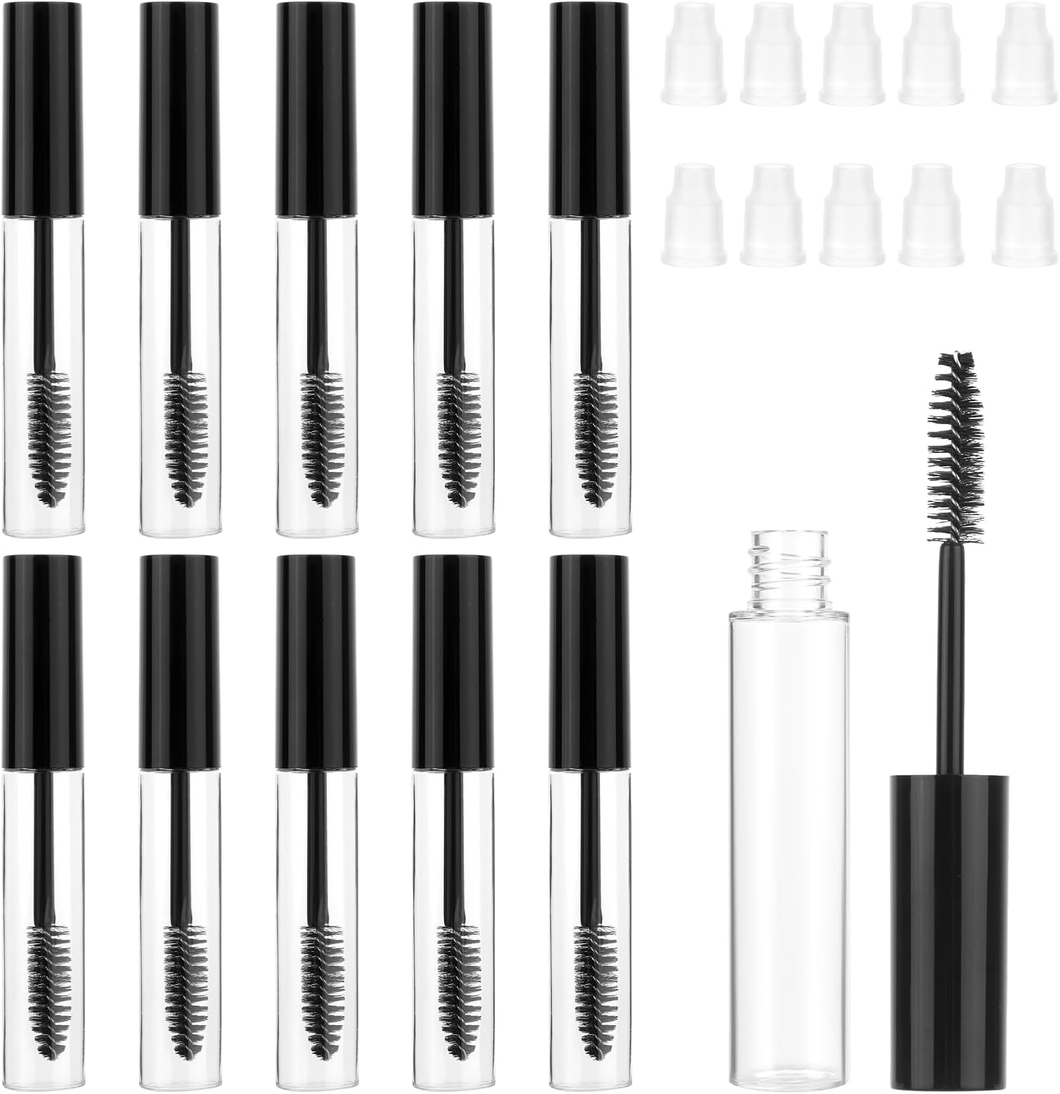 Amazon.com : 4 Pack Empty Mascara Tube with Eyelash Wand, ForSewian10ml ...