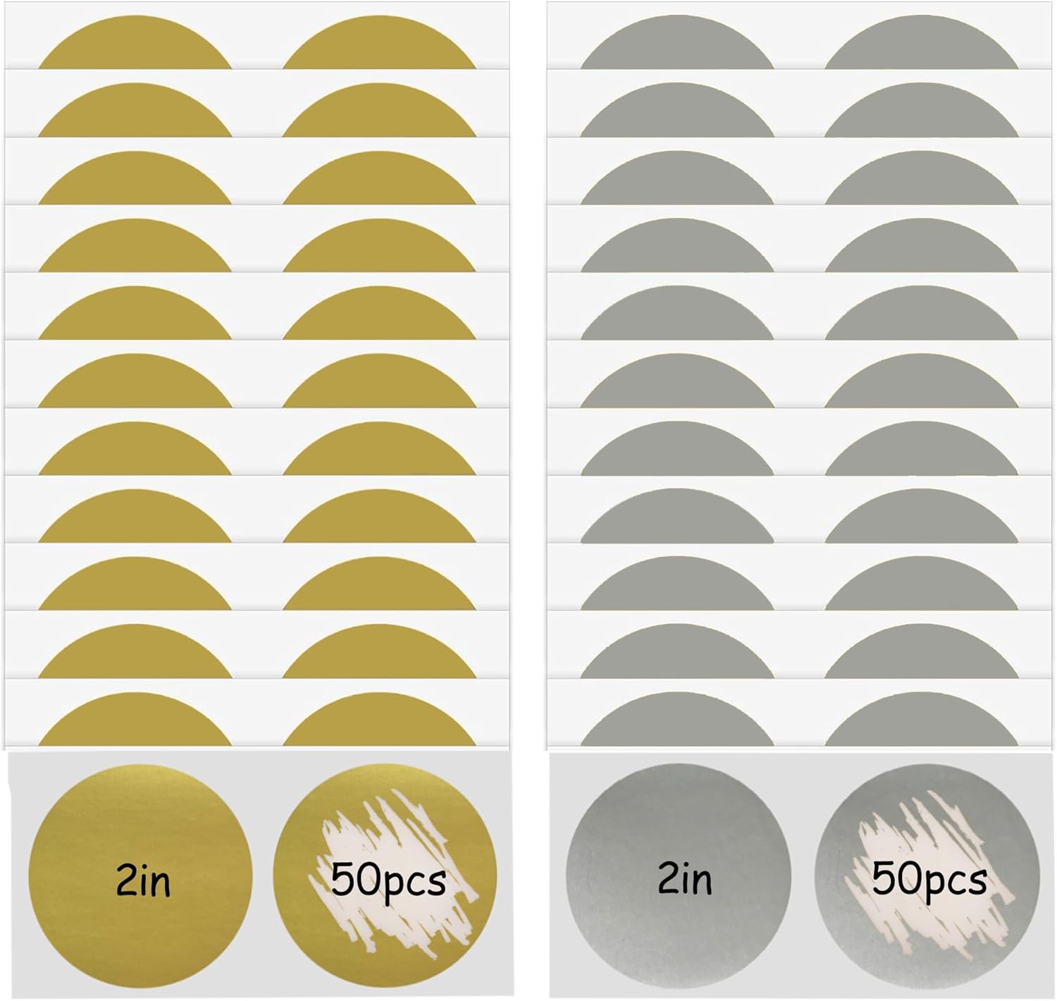 Amazon.com : 100 Pcs Scratch Off Sticker Labels 2 inch Self-Adhesive ...