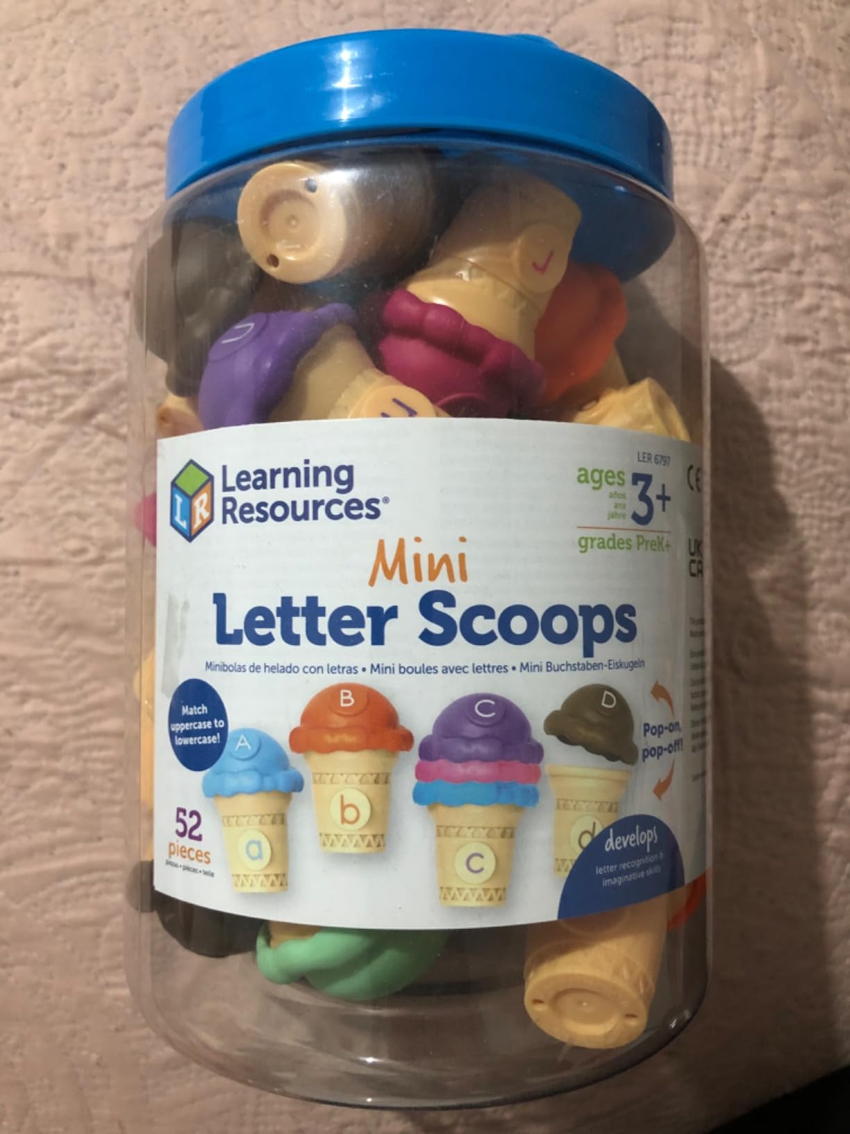 Learning Resources Mini Letter Scoops (52-Piece Set) | Preschool Letter ...