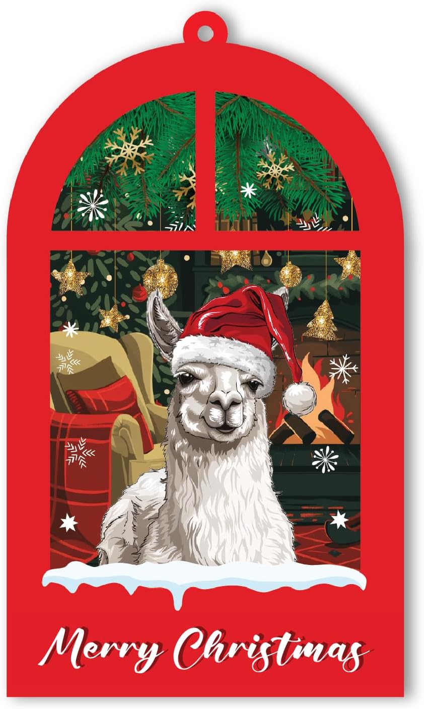 Amazon.com: BlinkWishes Llama Christmas Ornament, for Llama Lovers ...