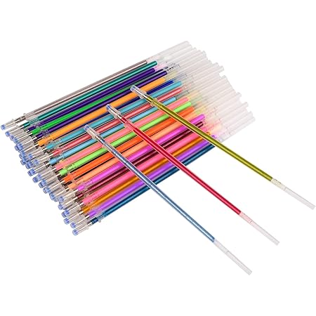 Lezevn Gel Pen Refills Gel Colouring Pens Refills Assorted Colours ...