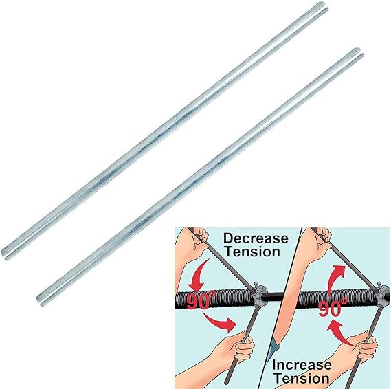 Amazon.com: Heavy Duty 2 Pack 18 Inch Winding Rods for Torsion Springs ...