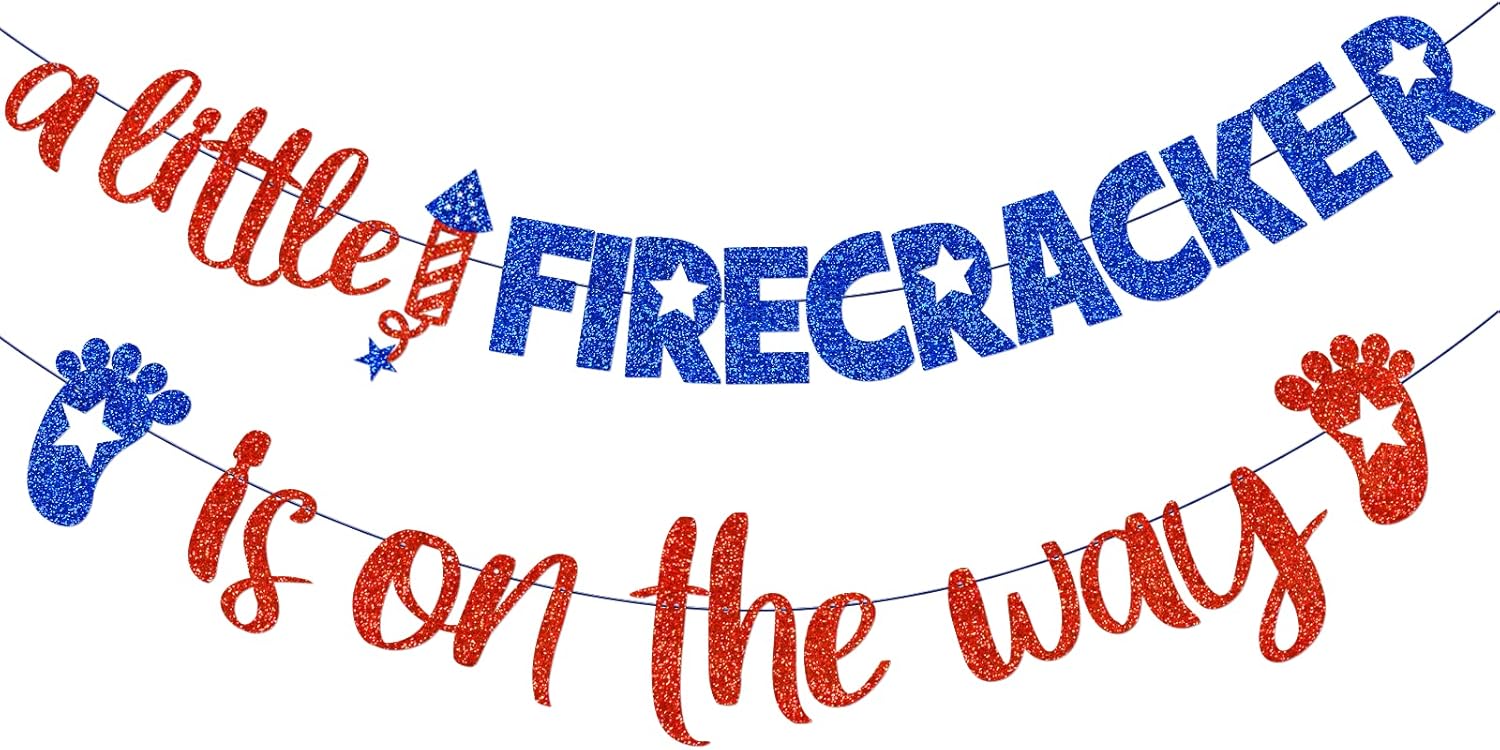 Amazon.com: A Little Firecracker is On The Way Banner, Little ...