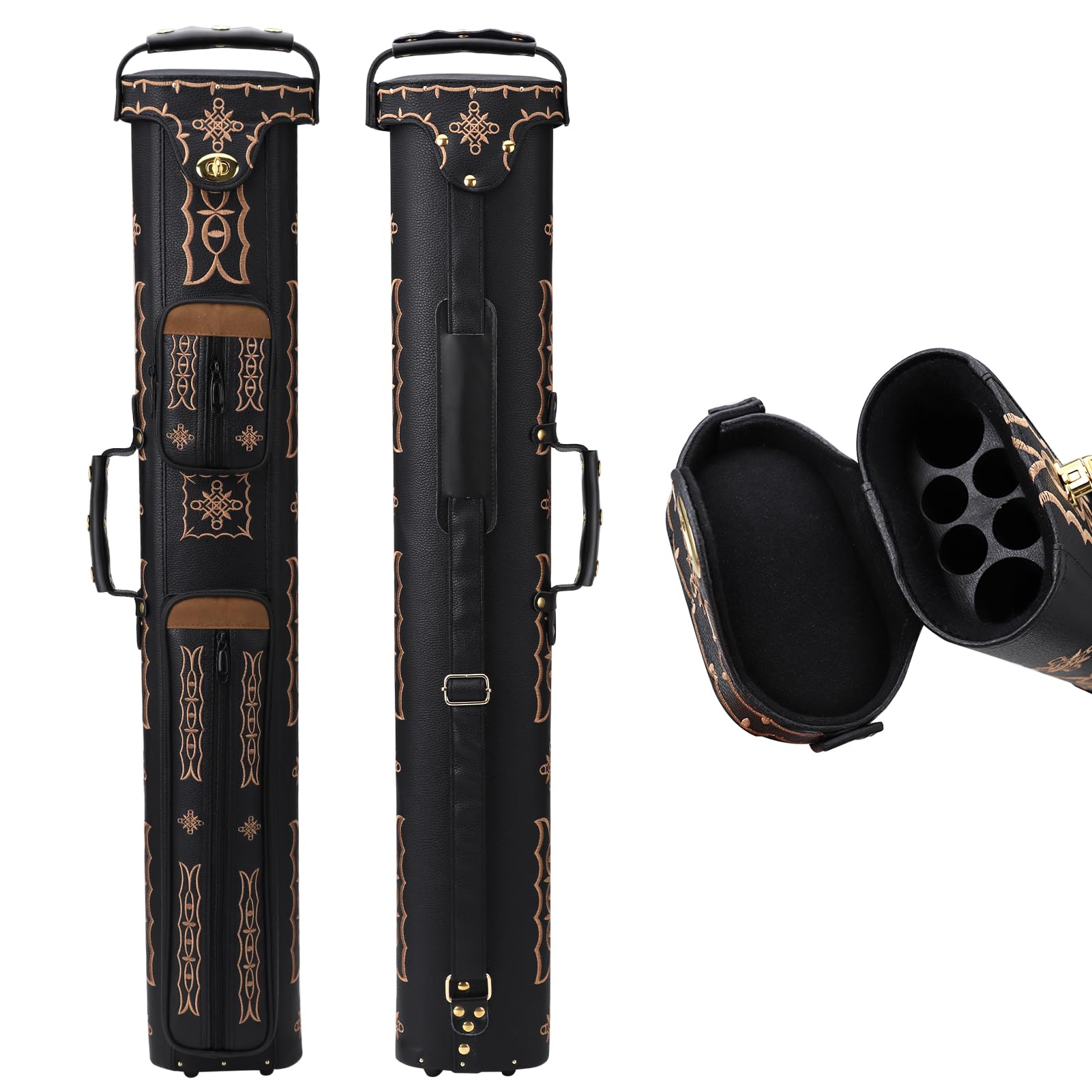 Snapklik.com : 2x4 Hard Pool Cue Case 2B4S Billiard Stick Carrying Cue ...