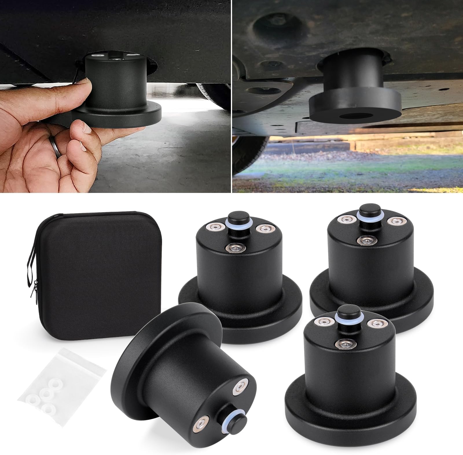 Amazon.com: 4 Pack Jack Pucks with Storage Case,Heavy Duty Floor Jack ...