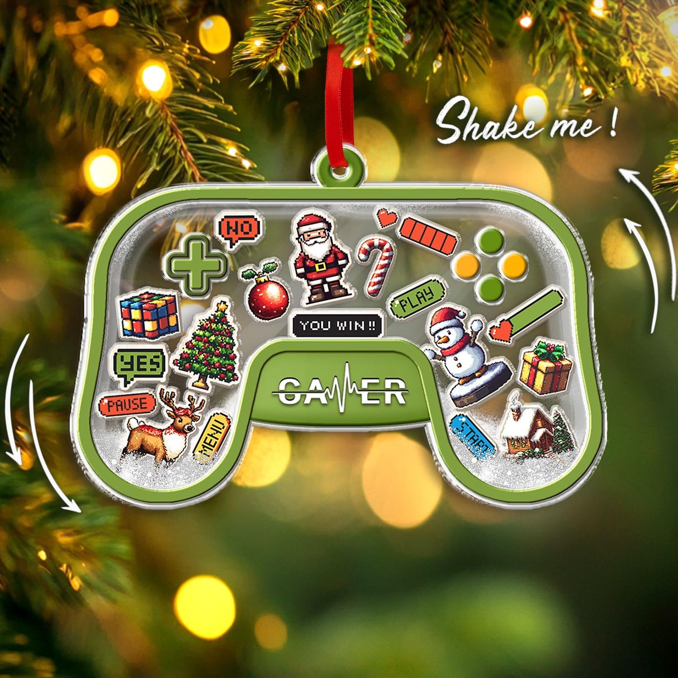 Amazon.com: Gamer Ornament, Game Ornaments for Christmas Tree, Shaker ...