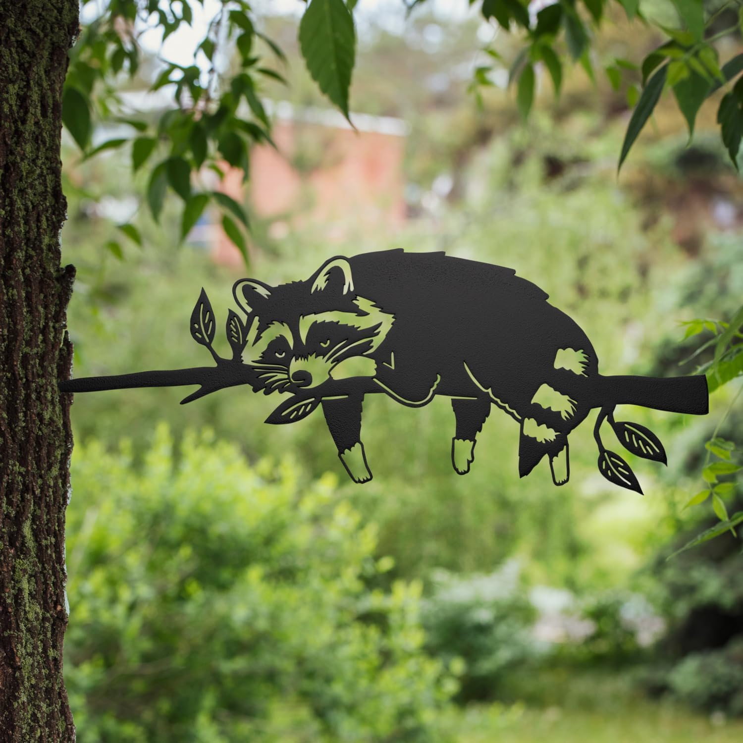 Amazon.com : Clarus Crystal Raccoon Silhouette Tree Spike – Laser Cut ...