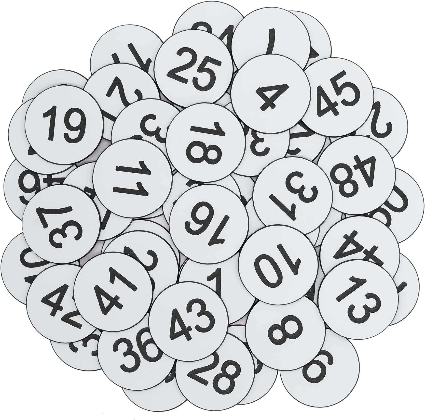 Plastic Number Tags Engraved Numbered Tags ID Tags Key Tags Without ...