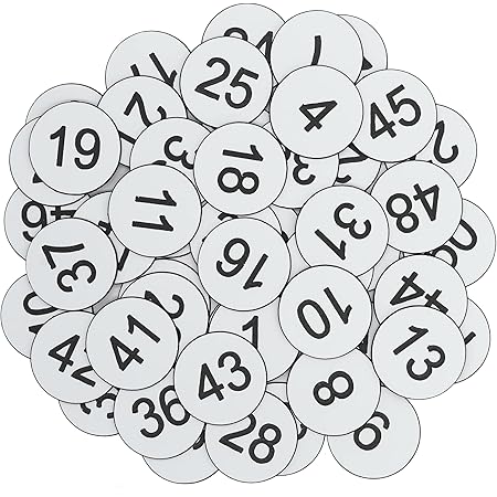 Amazon.com : StayMax Plastic Number Tags Engraved Numbered Tags Without ...