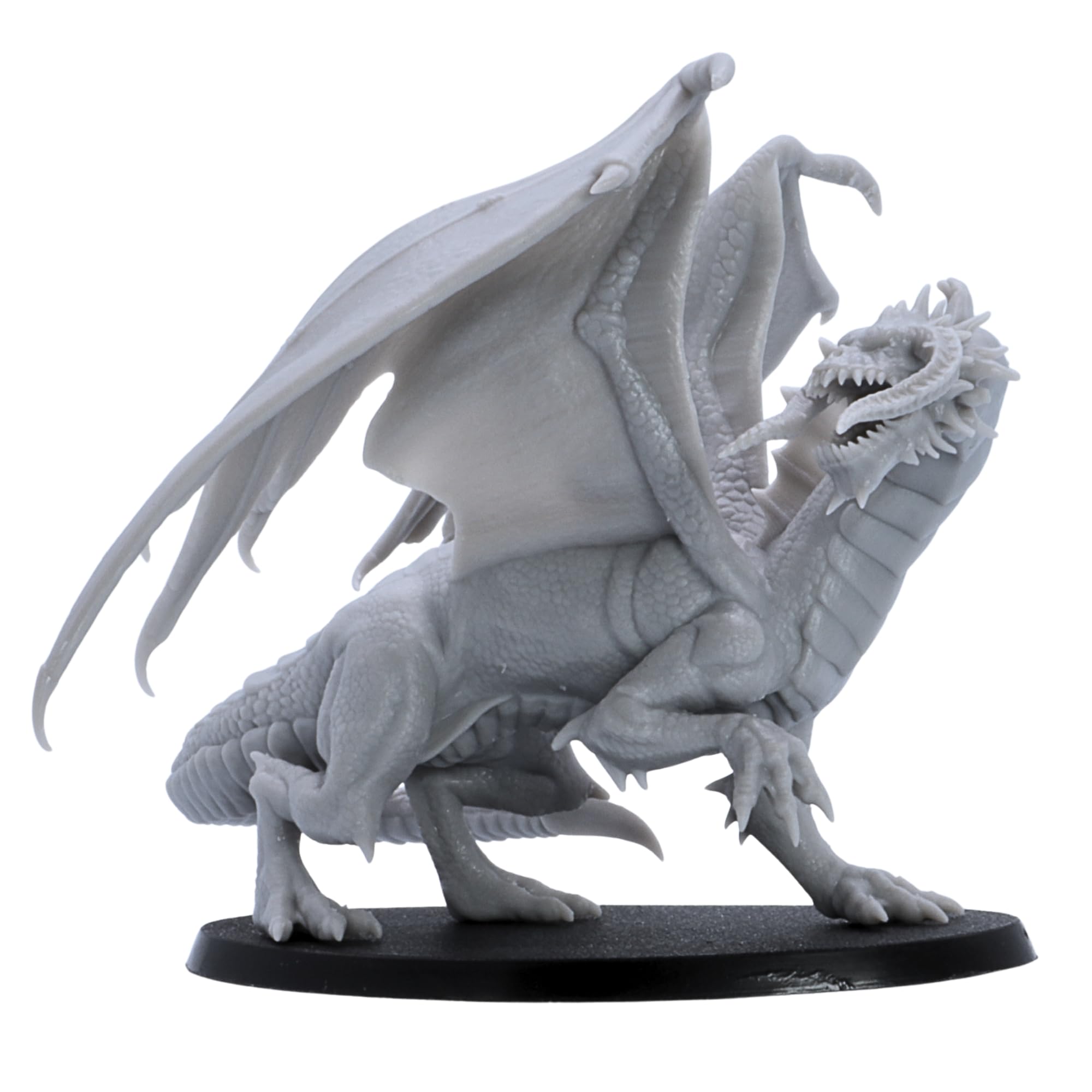 Forged Terrain Adult Black Dragon Fantasy Dragon Miniature with 125mm ...