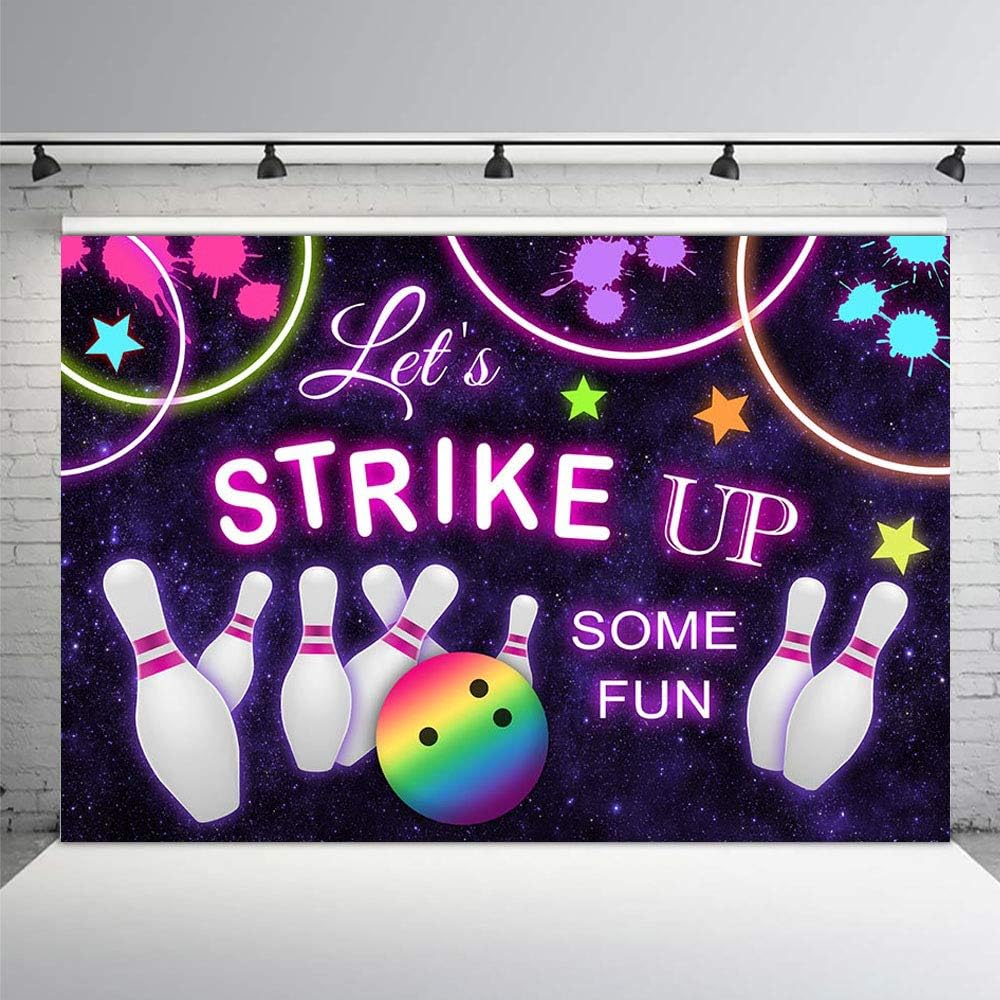 MEHOFOTO 7x5ft Bowling Birthday Photography Backgrounds Let’s Strike Up ...