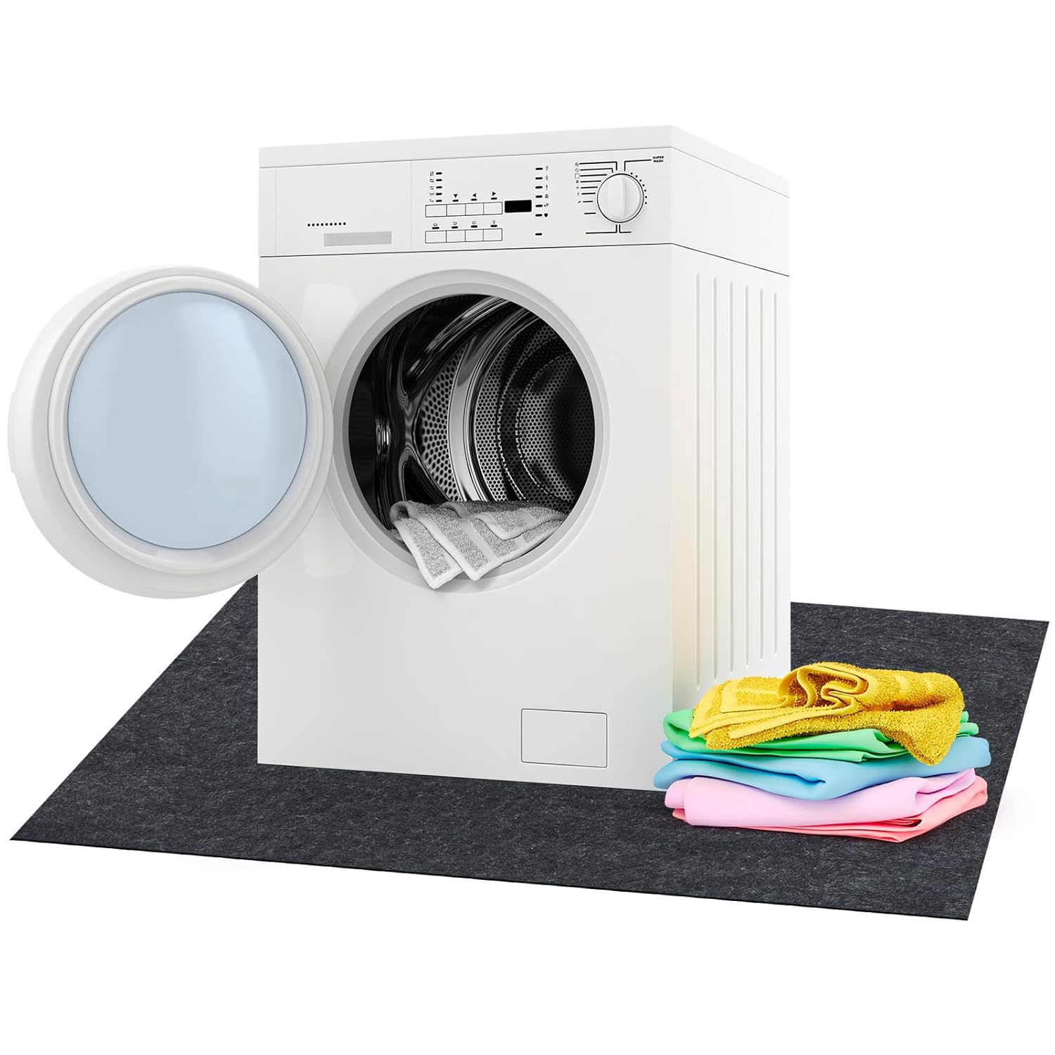 Amazon.com: Under Washing Machine Mat 60 x 36 Inches Absorbent Felt ...
