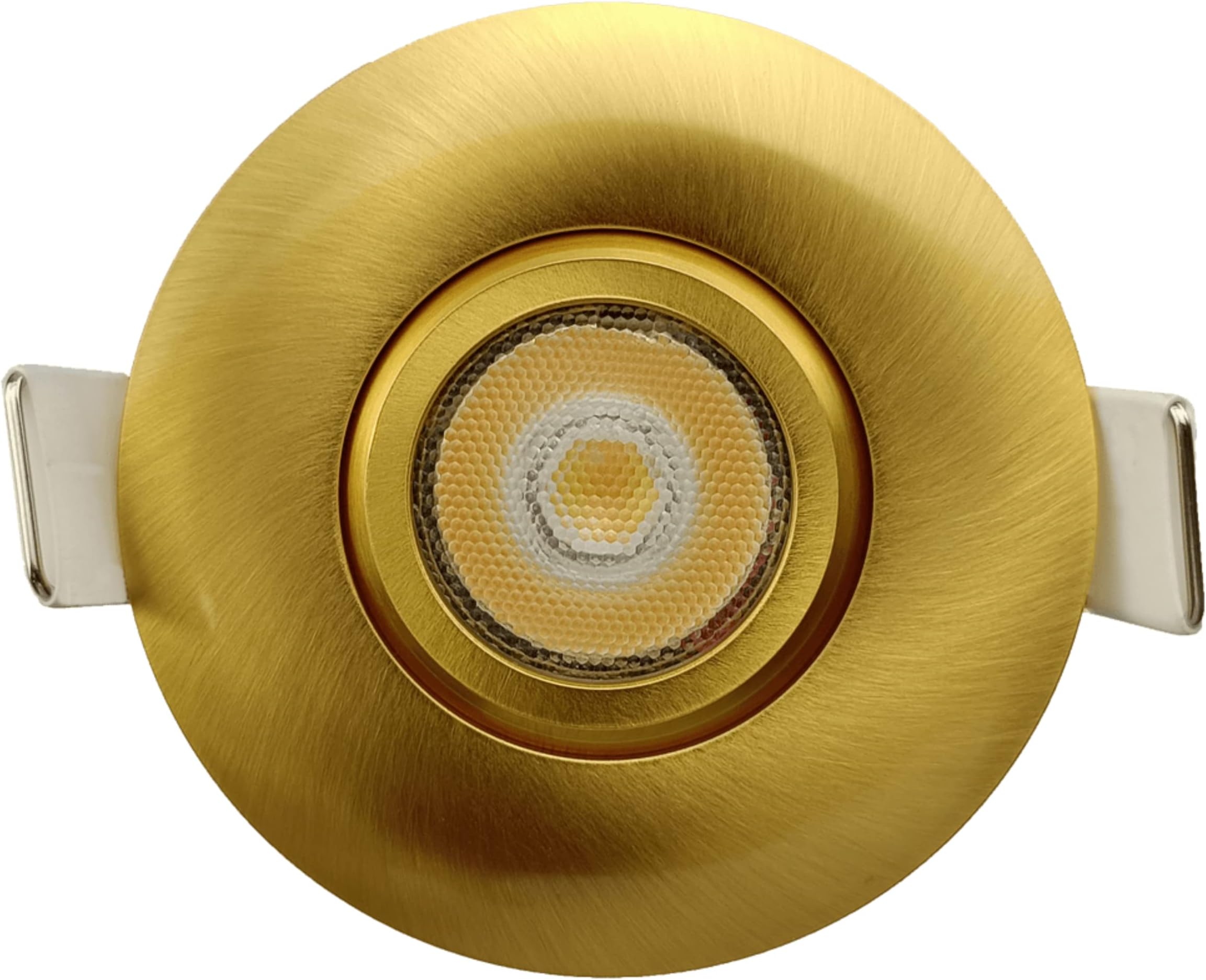 Perlglow 2 inch Gimbal Round Downlight Luminaire, Brushed Brass Finish ...
