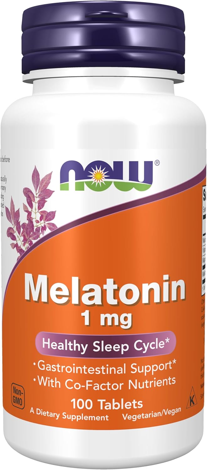 Amazon.com: NOW Supplements, Melatonin 1 mg, with Co-Factor Nutrients ...
