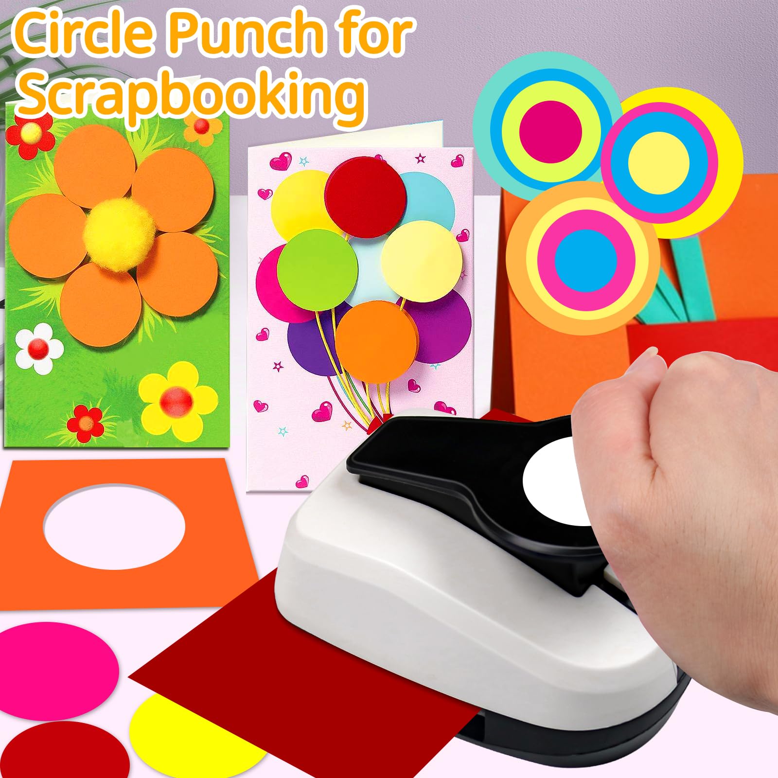 Snapklik.com : Circle Hole Punch 1.5 Inch Paper Punches For Crafts