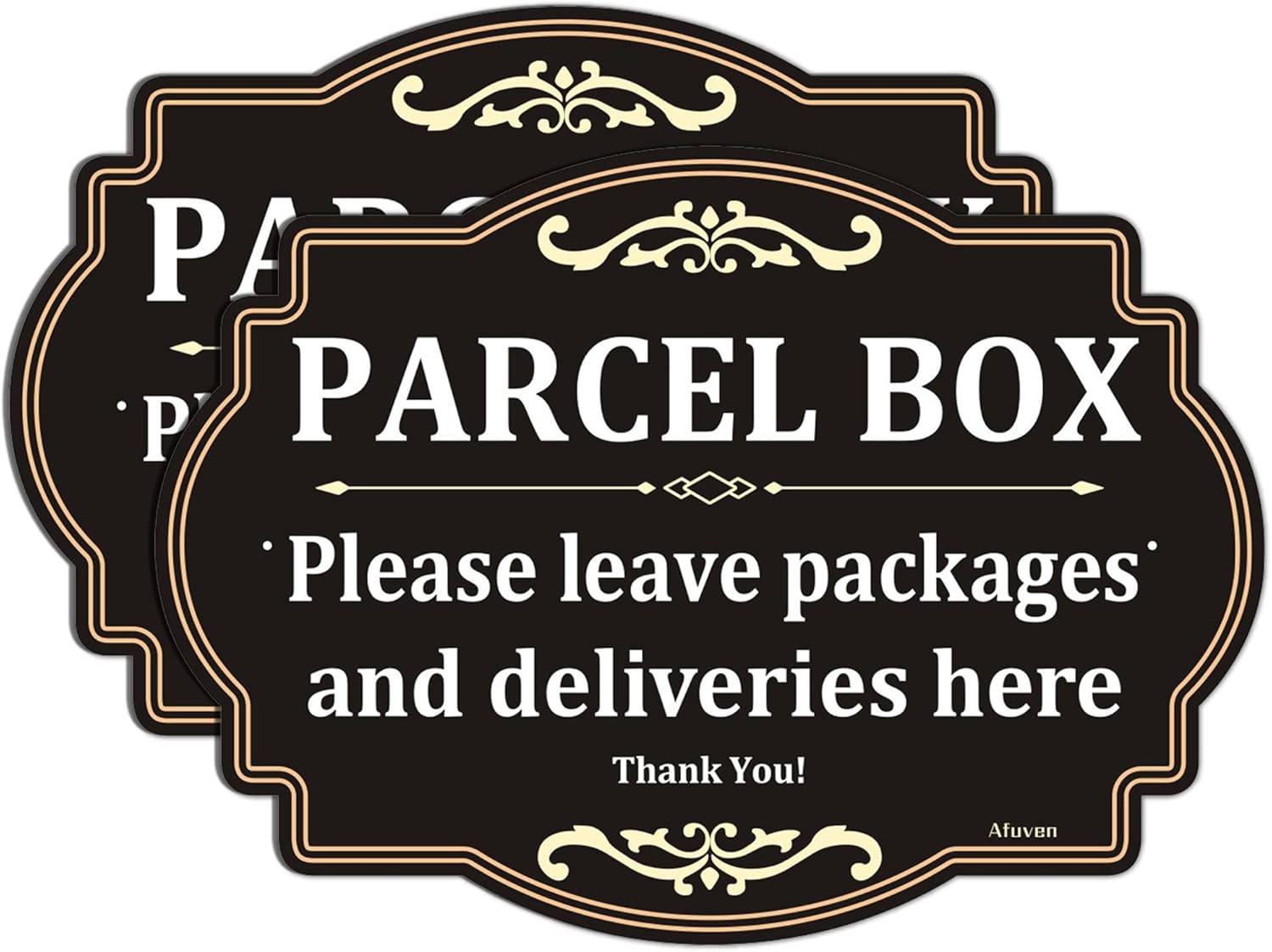 Parcel Box Please Leave Packages and Deliveries Here Signs 25 x 18 cm ...