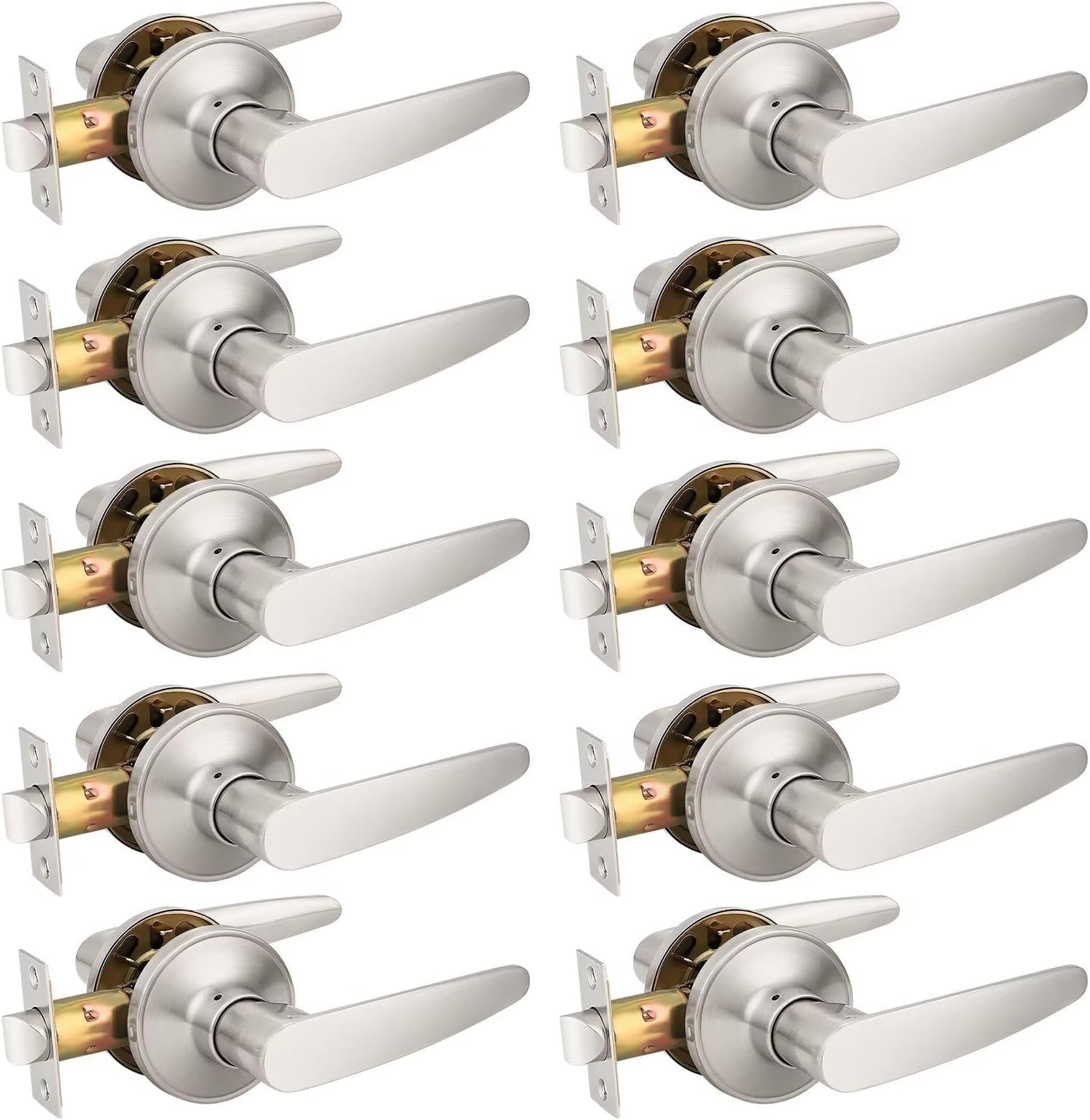 Knobonly Privacy Straight Door Levers Interior-for Bedroom or Bathroom ...