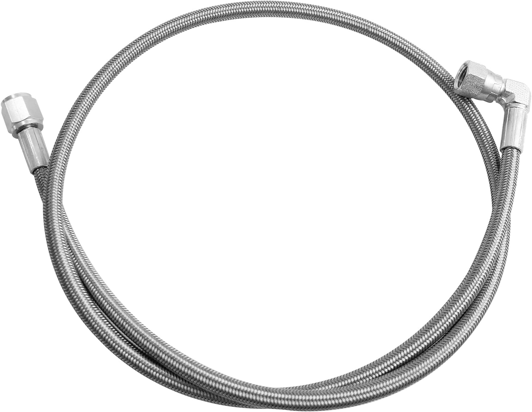 Amazon.com: 4AN Turbo oil Feed Line with 1 90 Degree and 1 Straight End ...