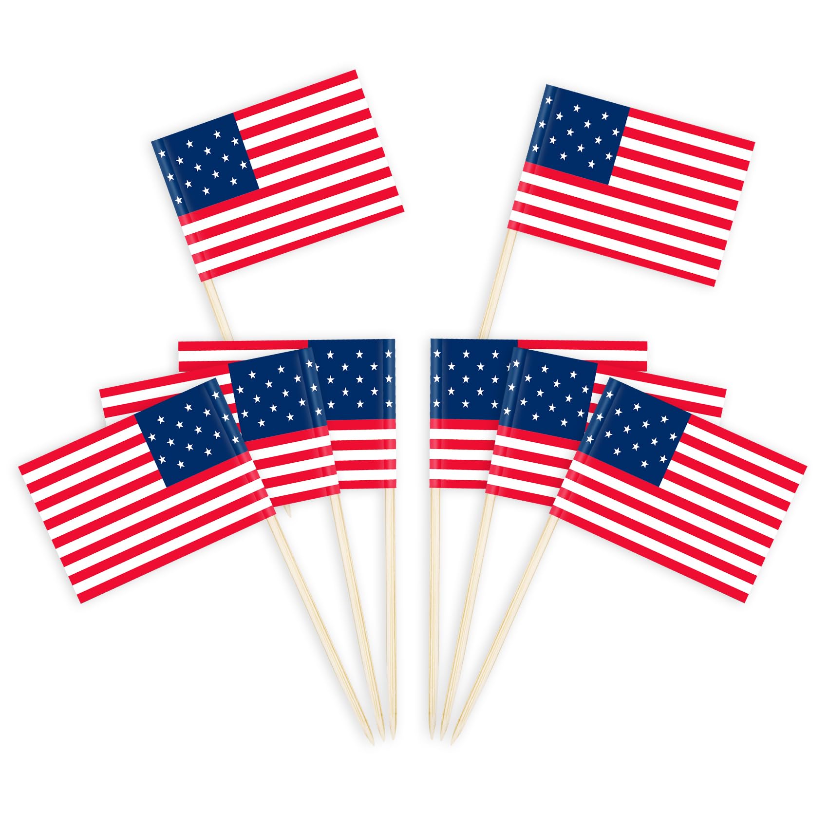 Amazon.com: American Flag Toothpicks for Appetizers 100 Pcs Usa Flag ...