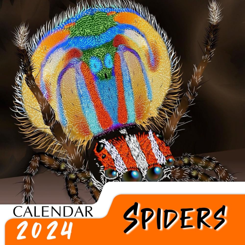 Spiders Calendar 2024: 12-Month Calendar, January to December, 8.5 x 8. ...