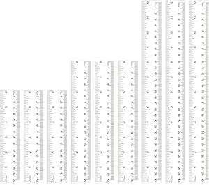 Amazon.com : 9 Pack Clear Plastic Ruler, 6 Inch 8 Inch 12 Inch Flexible ...