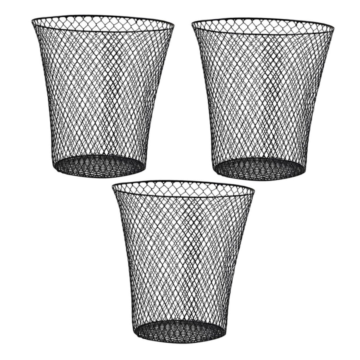 Amazon.com: KOMBIUDA 3pcs Wrought Iron Storage Basket Mesh Basket for ...