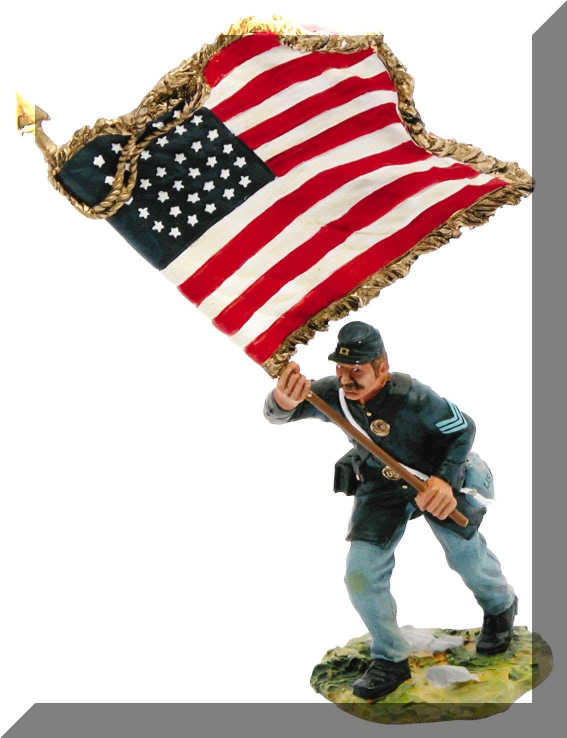 American Civil War - Union Colour Bearer with Flag 17525 : Amazon.com ...