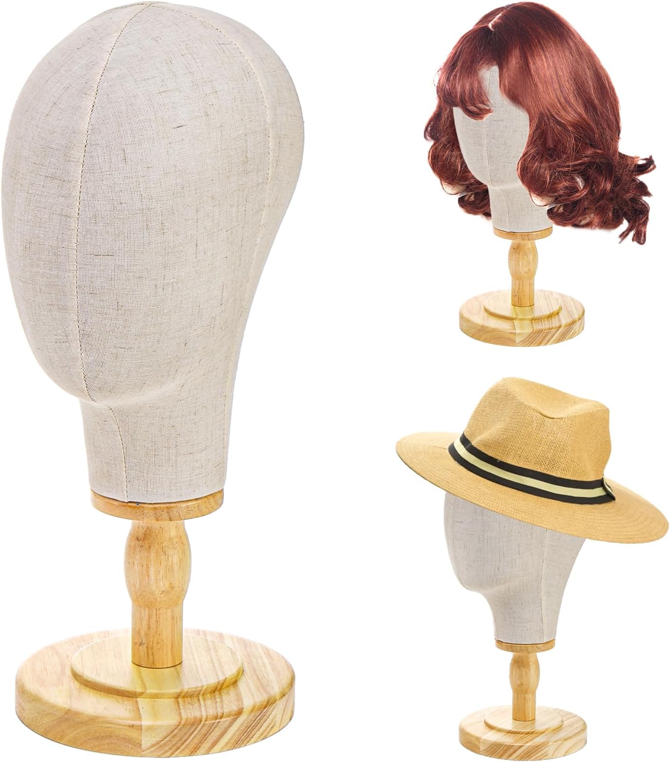 Amazon.com: Peohud 21 Inch Mannequin Head, Canvas Wig Head Stand with ...